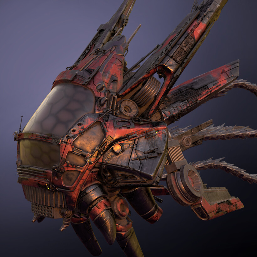 ArtStation - Alien Fighter Spaceship