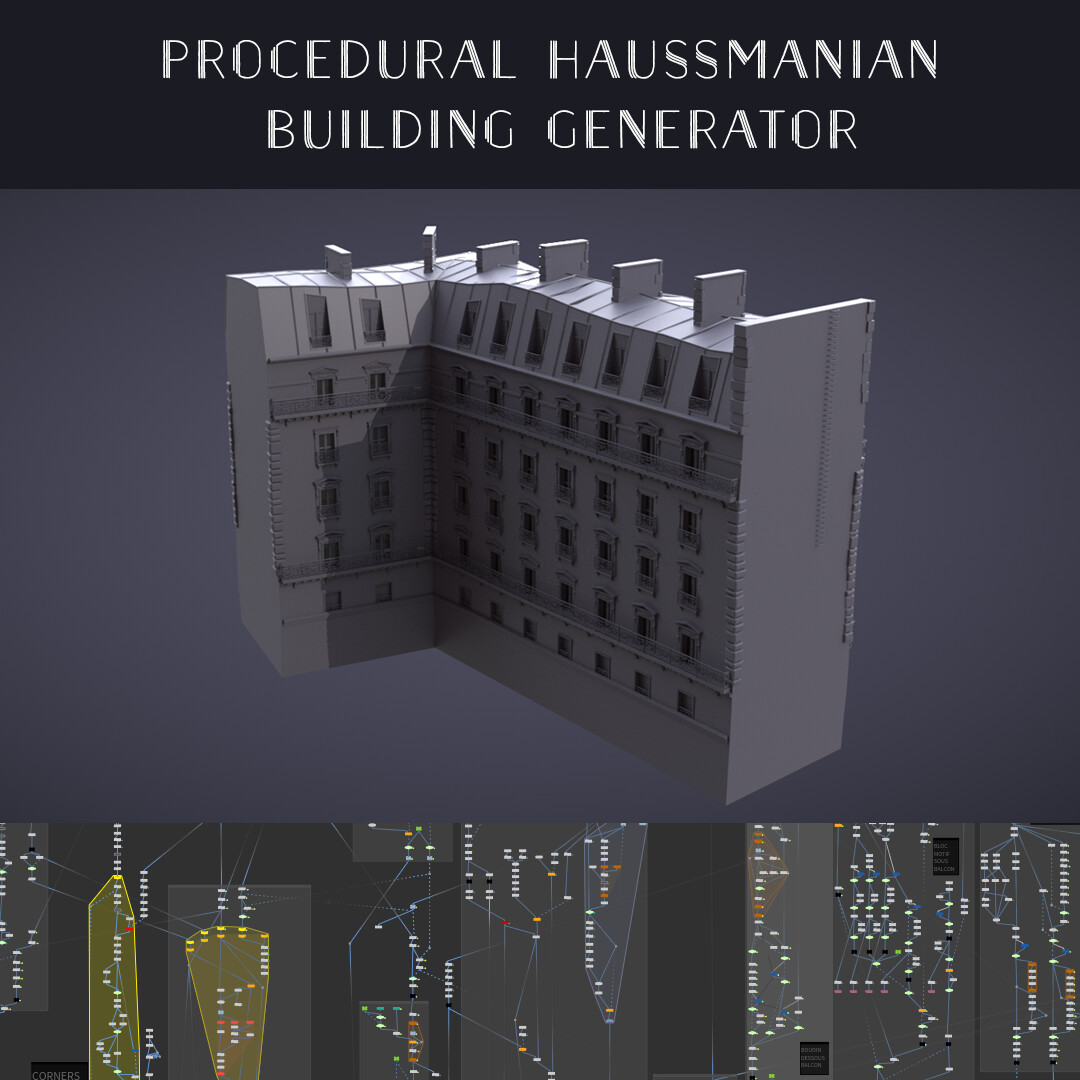 ArtStation - Procedural Haussmanian Building Generator