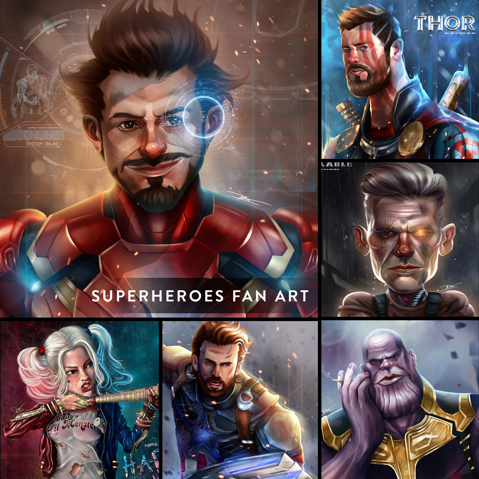 ArtStation - SUPERHEROES FAN ARTs from 2016