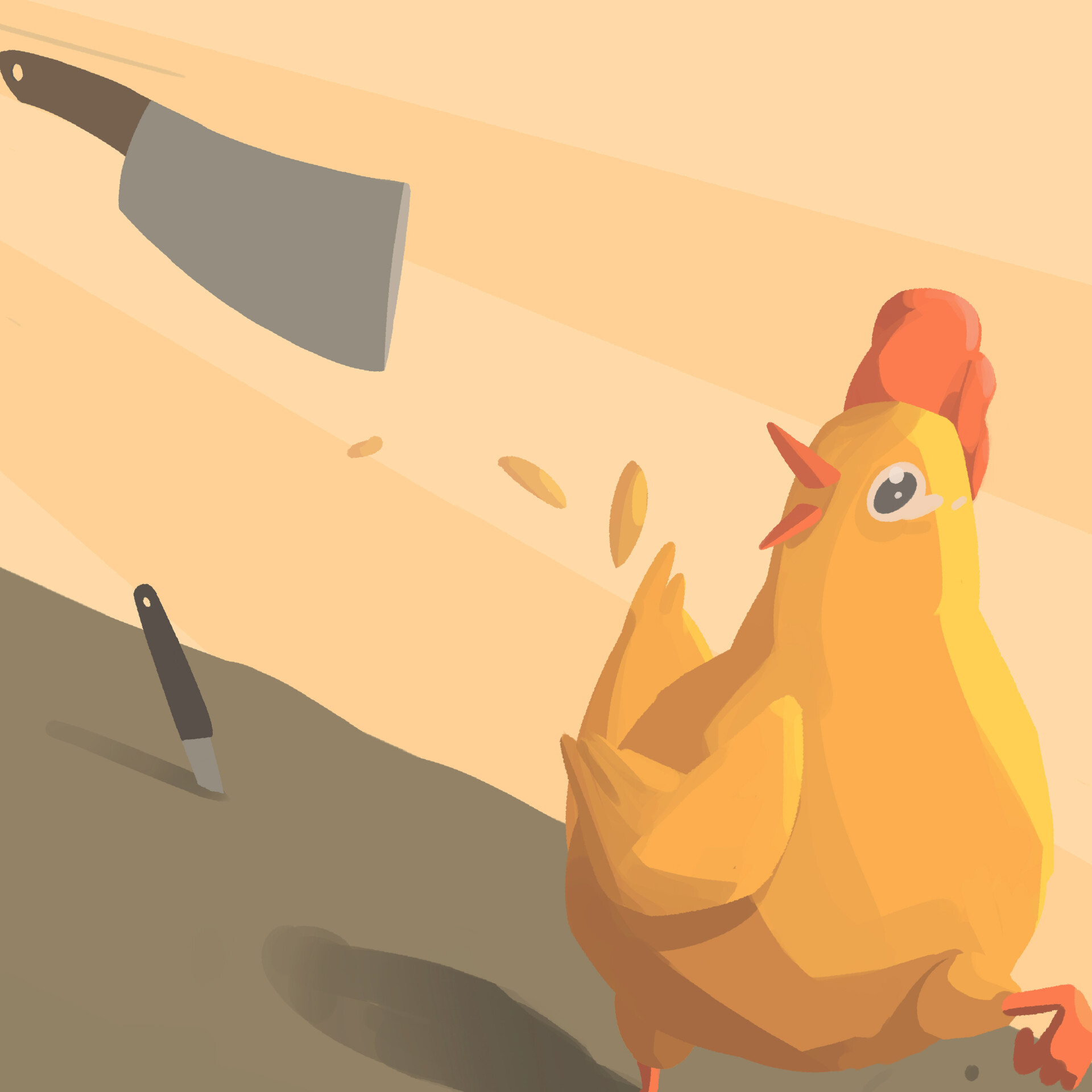 ArtStation - Running chicken + desktop wallpaper