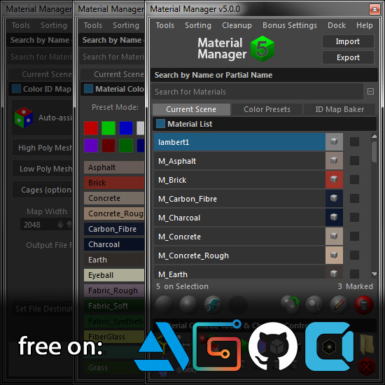 ArtStation - (2015) Material Manager 5 Script for Maya