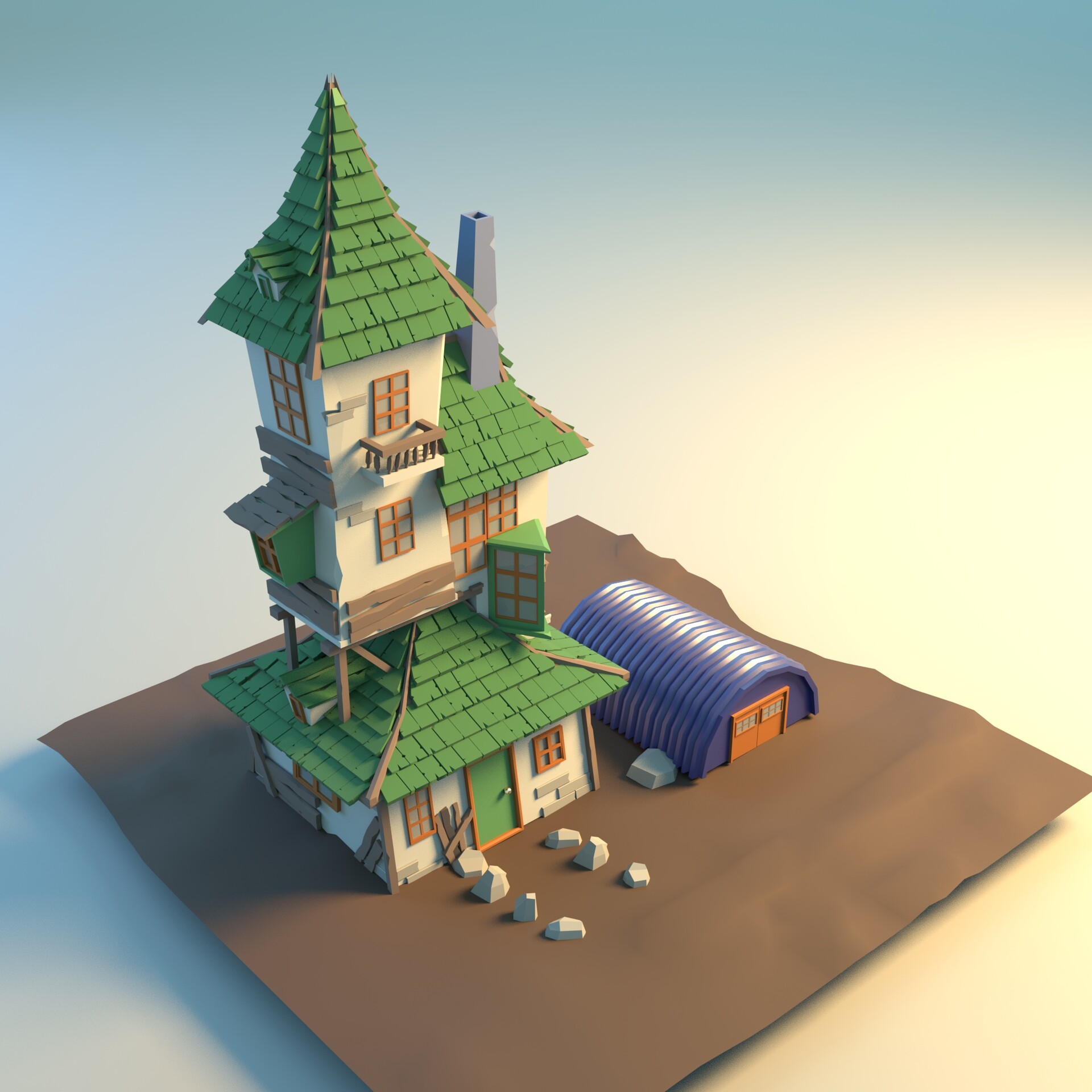 ArtStation - Weasley’s family Home