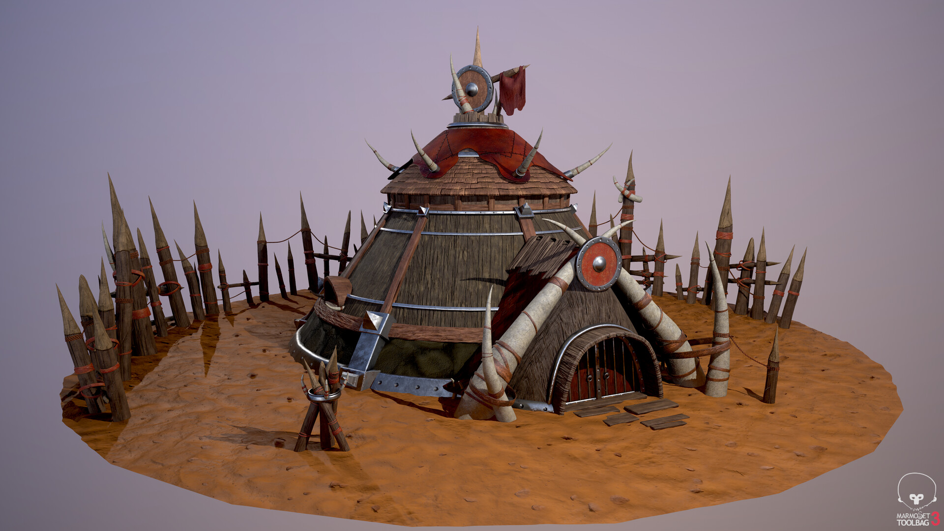 ArtStation - Orc Hut Diorama