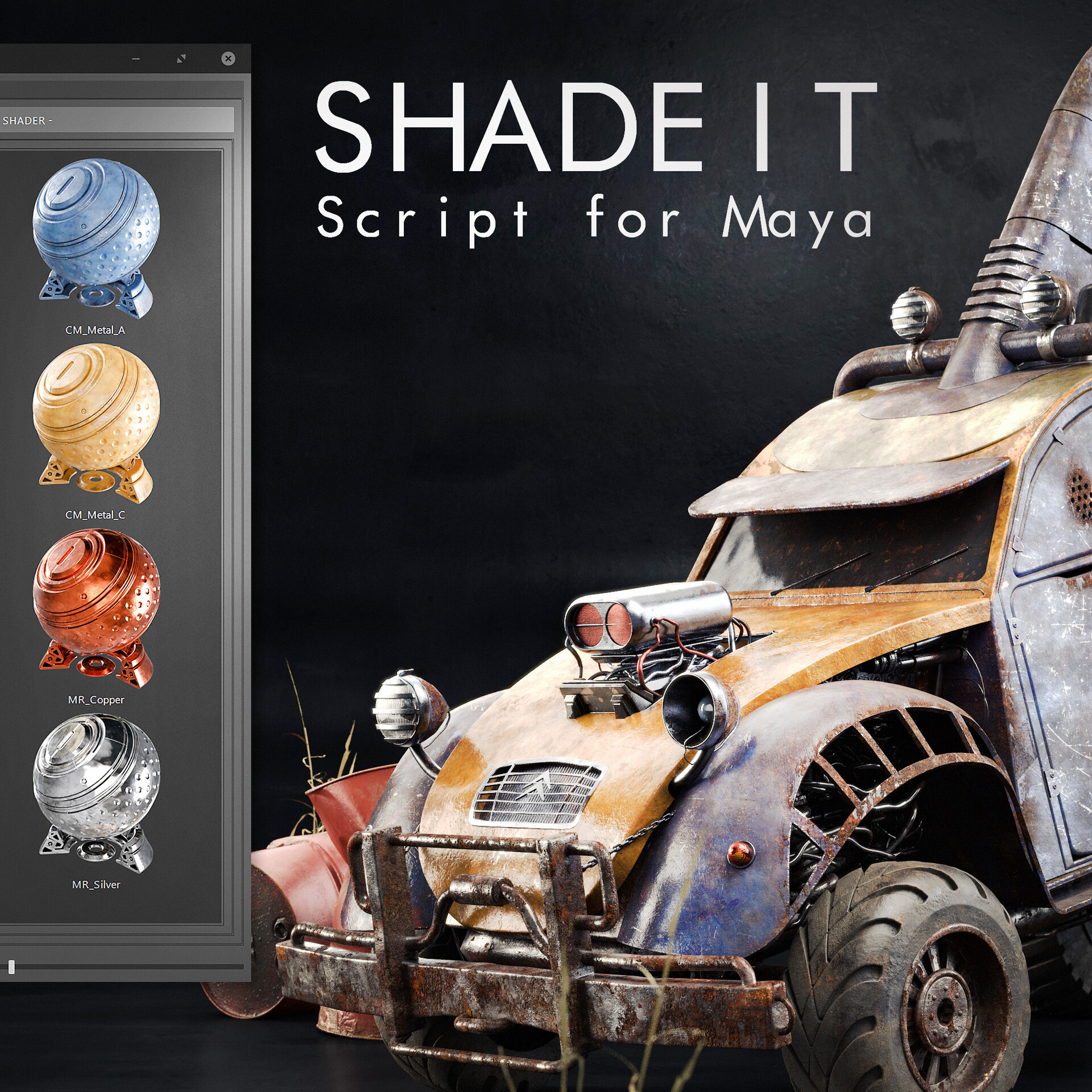 ArtStation - ShadeIt - Procedural Material Library for Arnold in Maya Script - Trailer