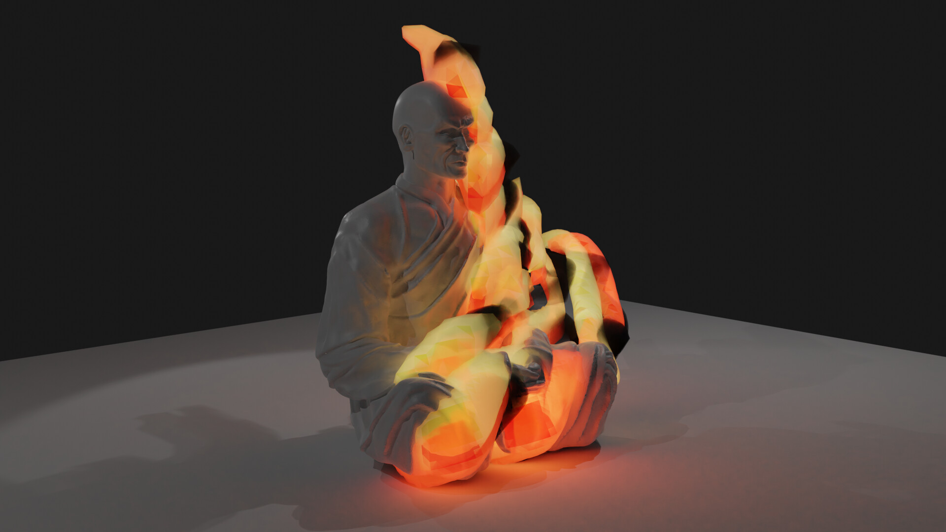 ArtStation - Speed Sculpt Burning Monk