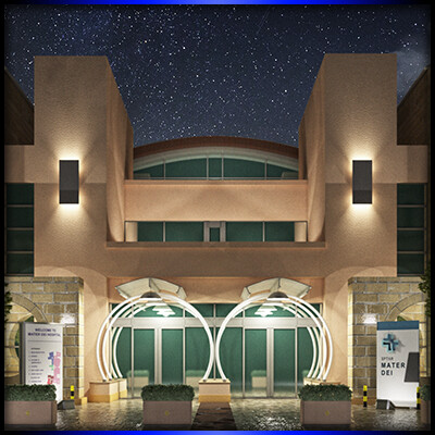 ArtStation - Hospital Entrance at Night