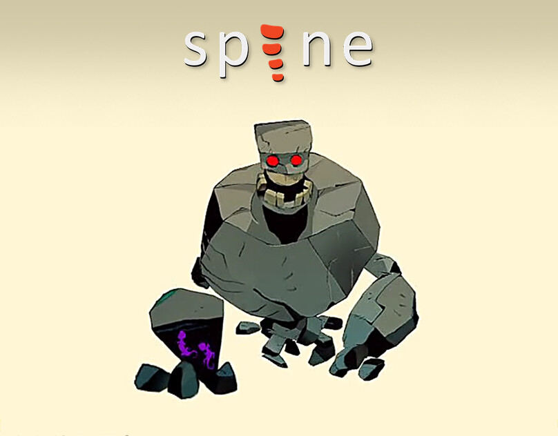 ArtStation - Stone Golem Walk | Spine 2D