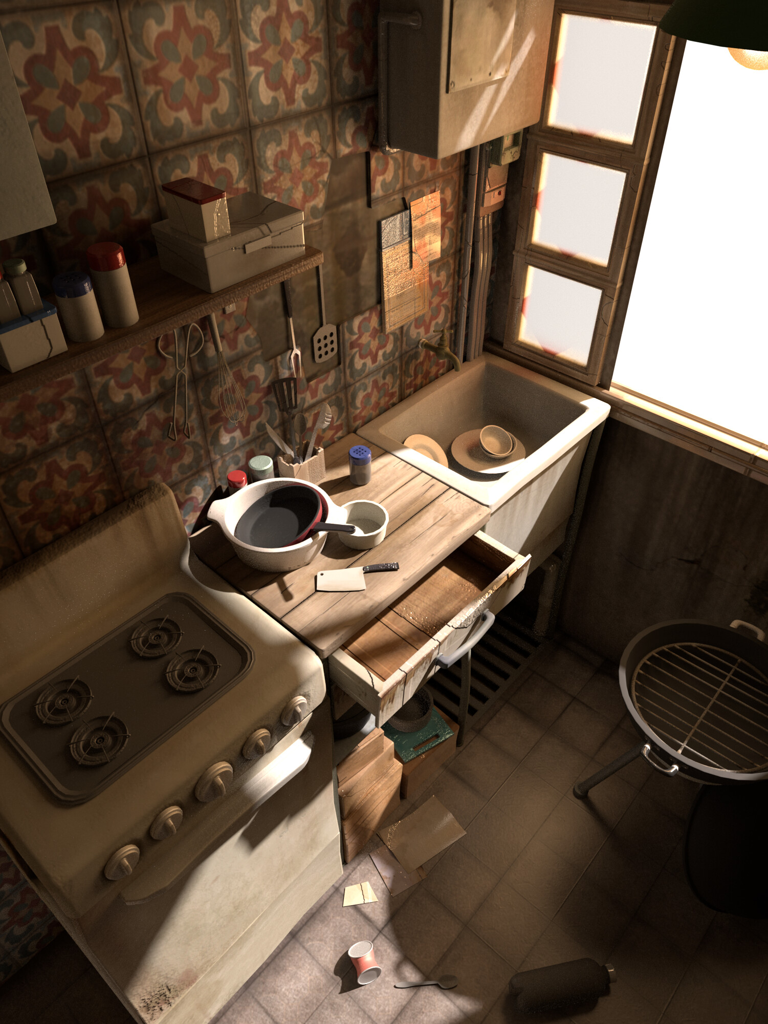 ArtStation - Kitchen_Concept Art by JONAS DE RO