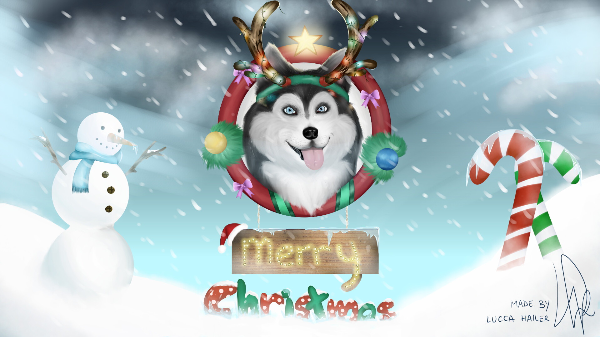 ArtStation - Christmas Doggo