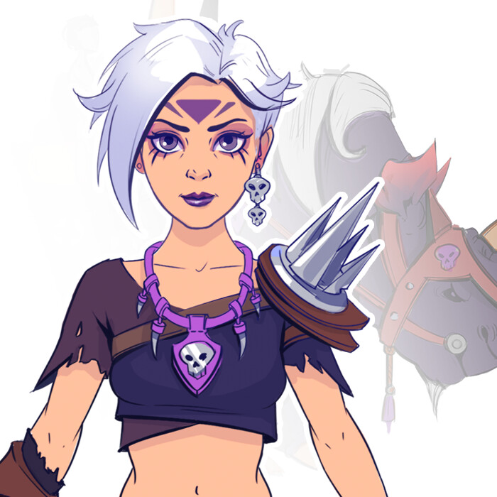 ArtStation - Necromant and her mount