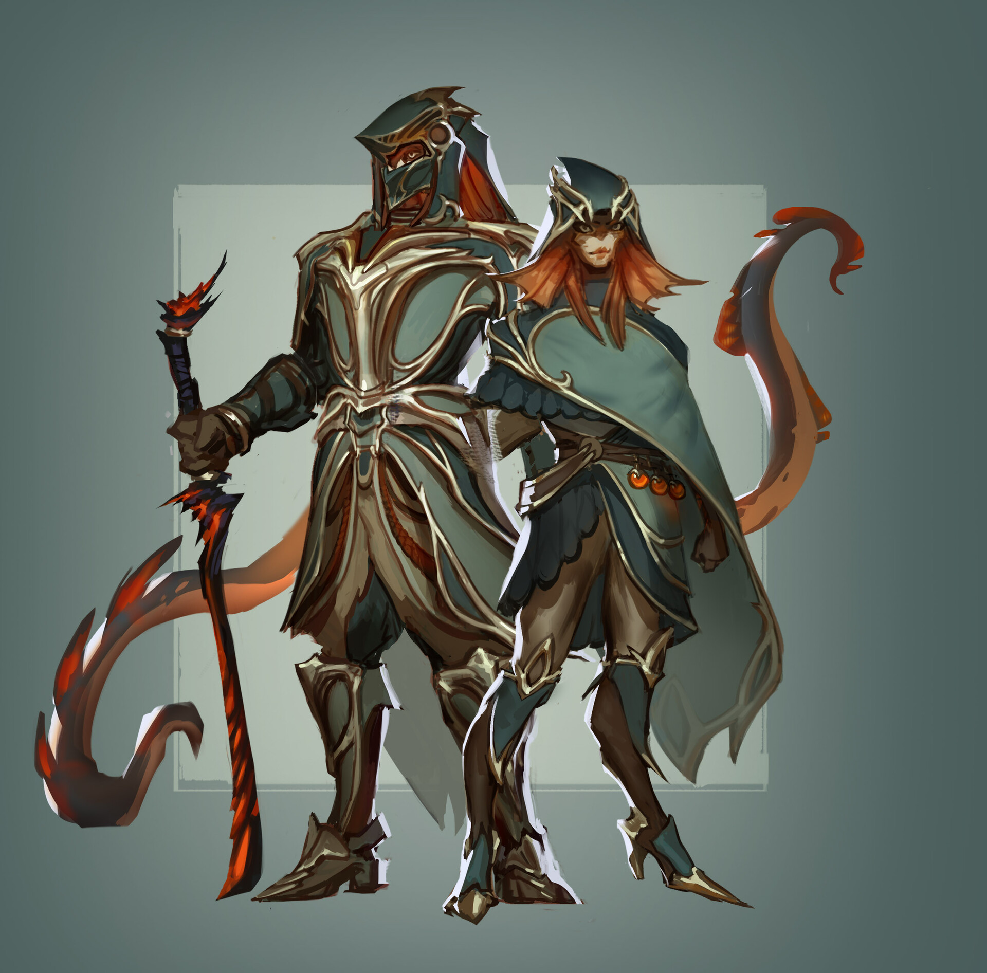 ArtStation - Fantasy Sea Elves, RPG trio
