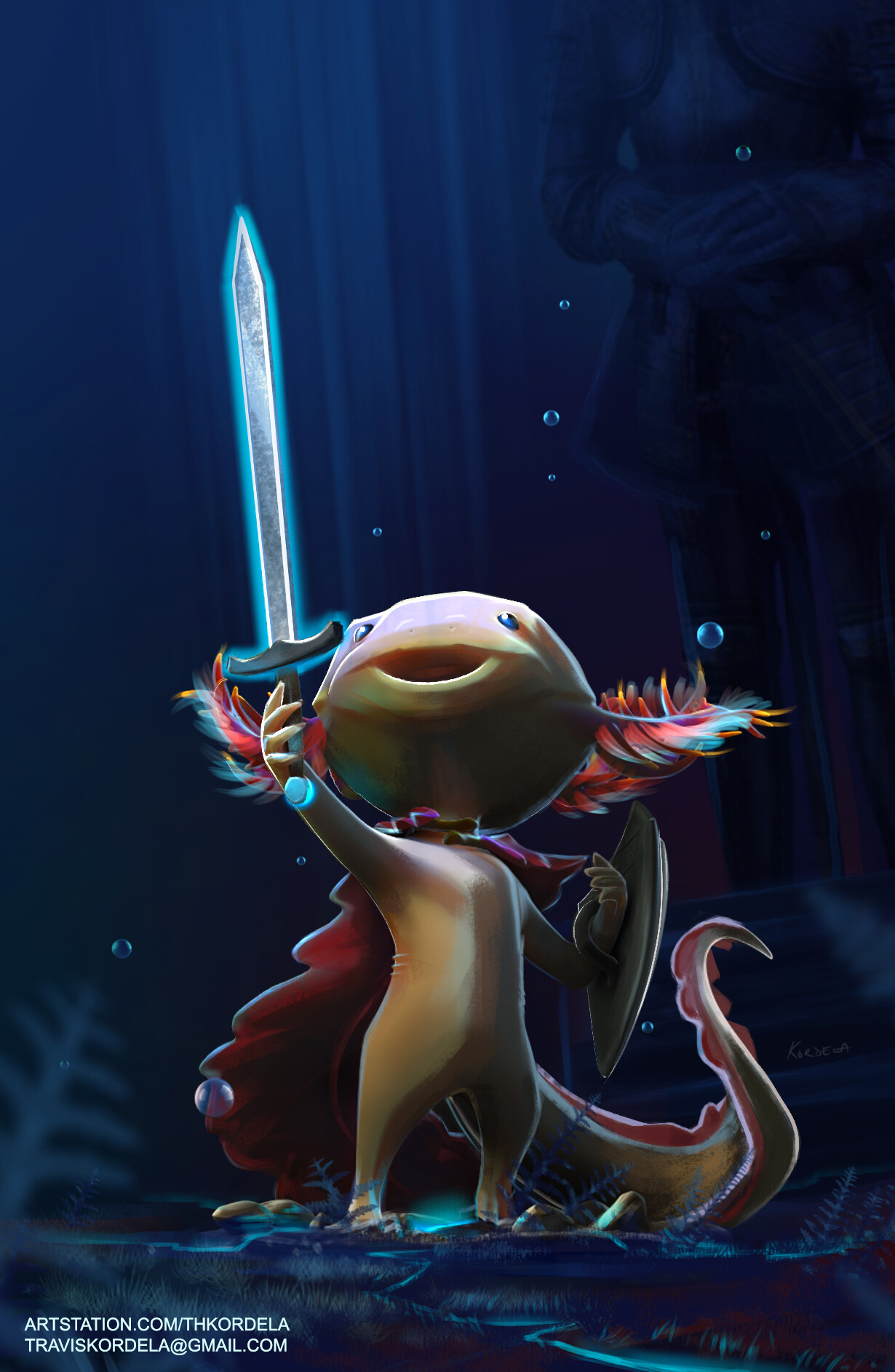 ArtStation - Lottles, Axolotl Adventurer