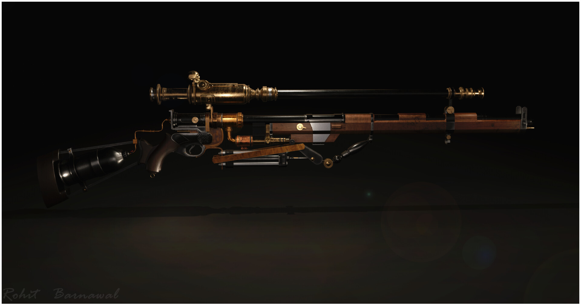 ArtStation - Vintage sniper rifle