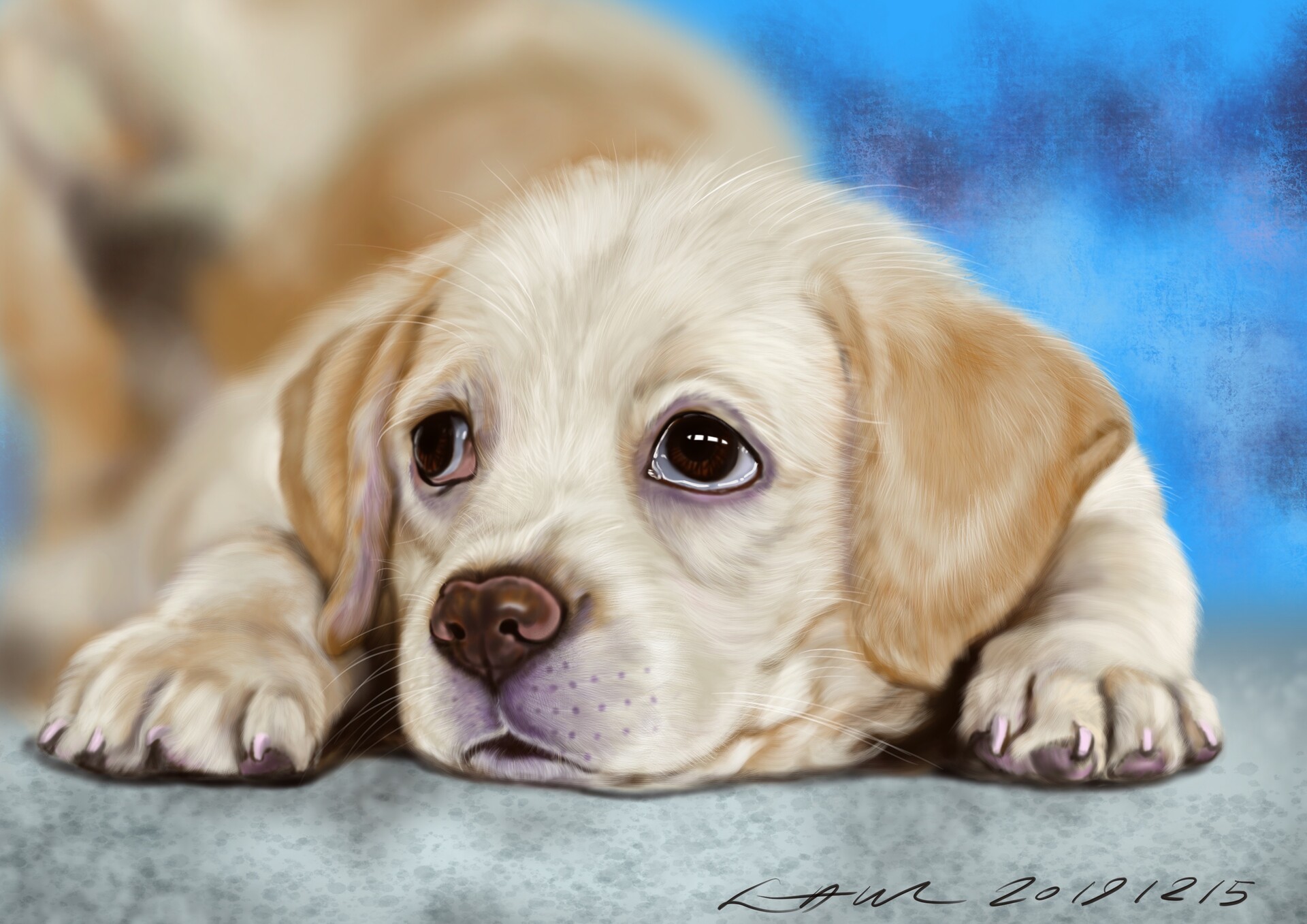 ArtStation - Sad dog