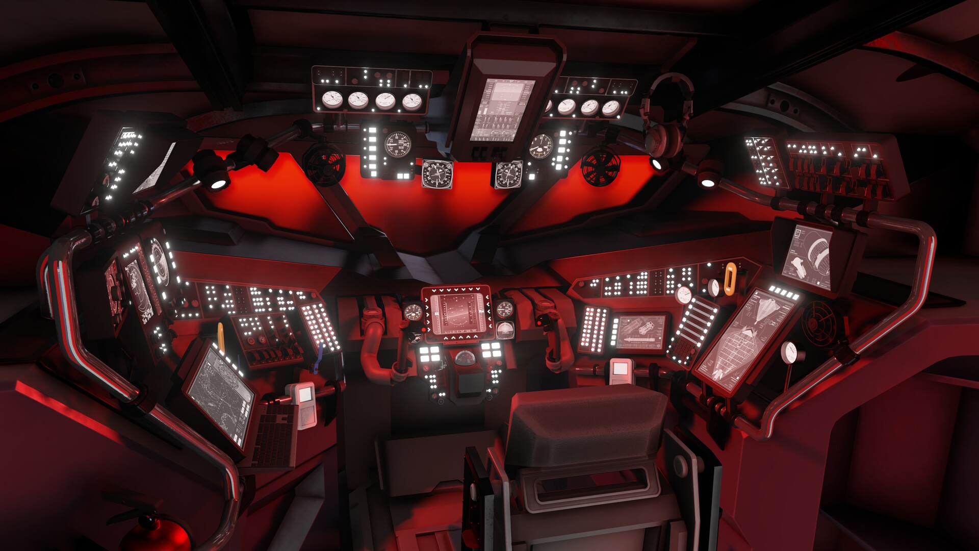 ArtStation - AQUAMAN Black Manta Sub Cockpit