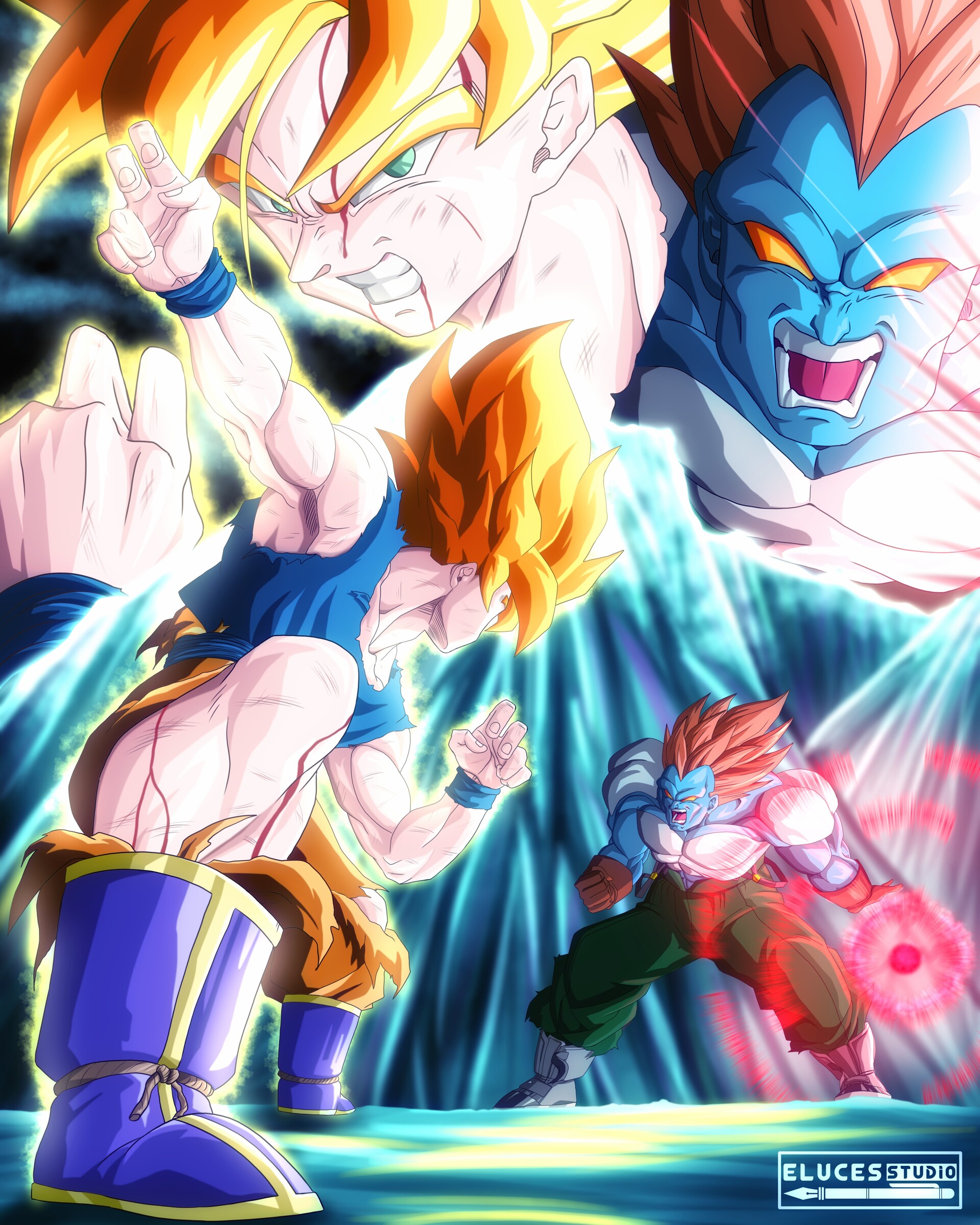 ArtStation - Son Goku VS Super Android 13