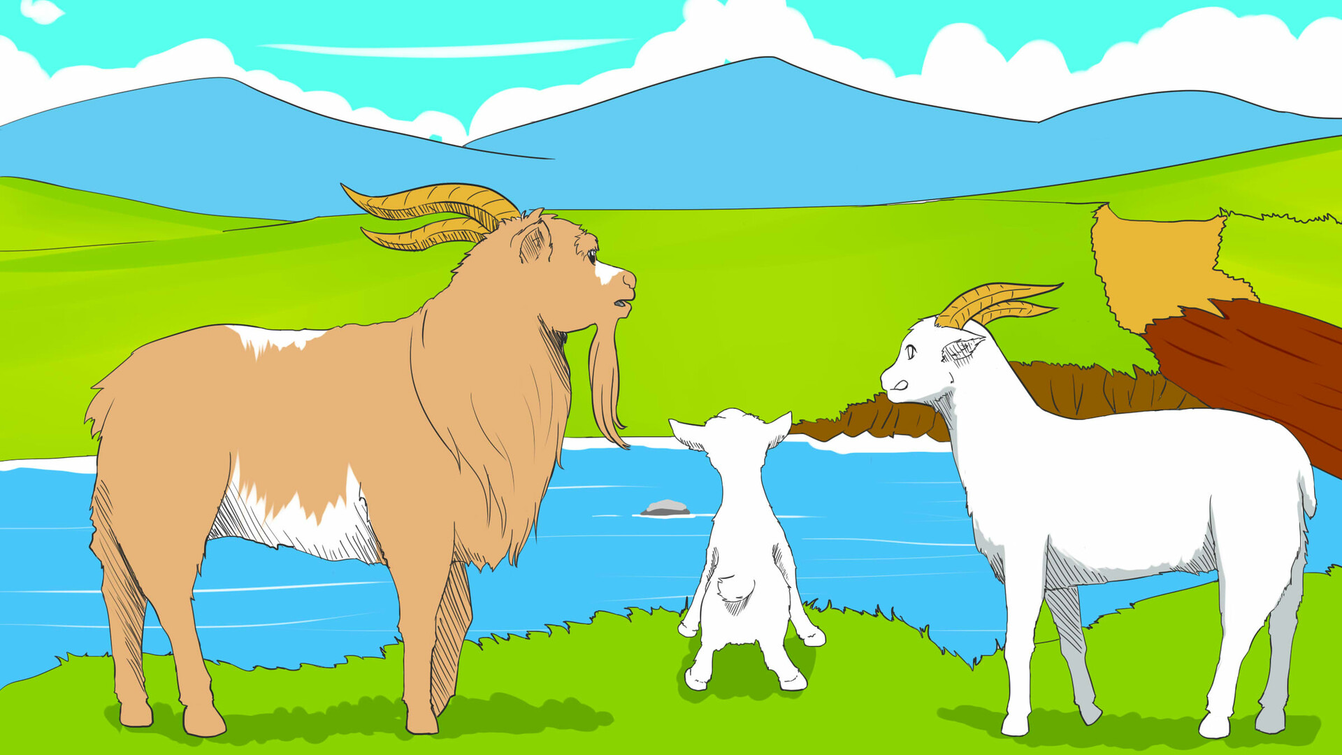 ArtStation - The story of three goat