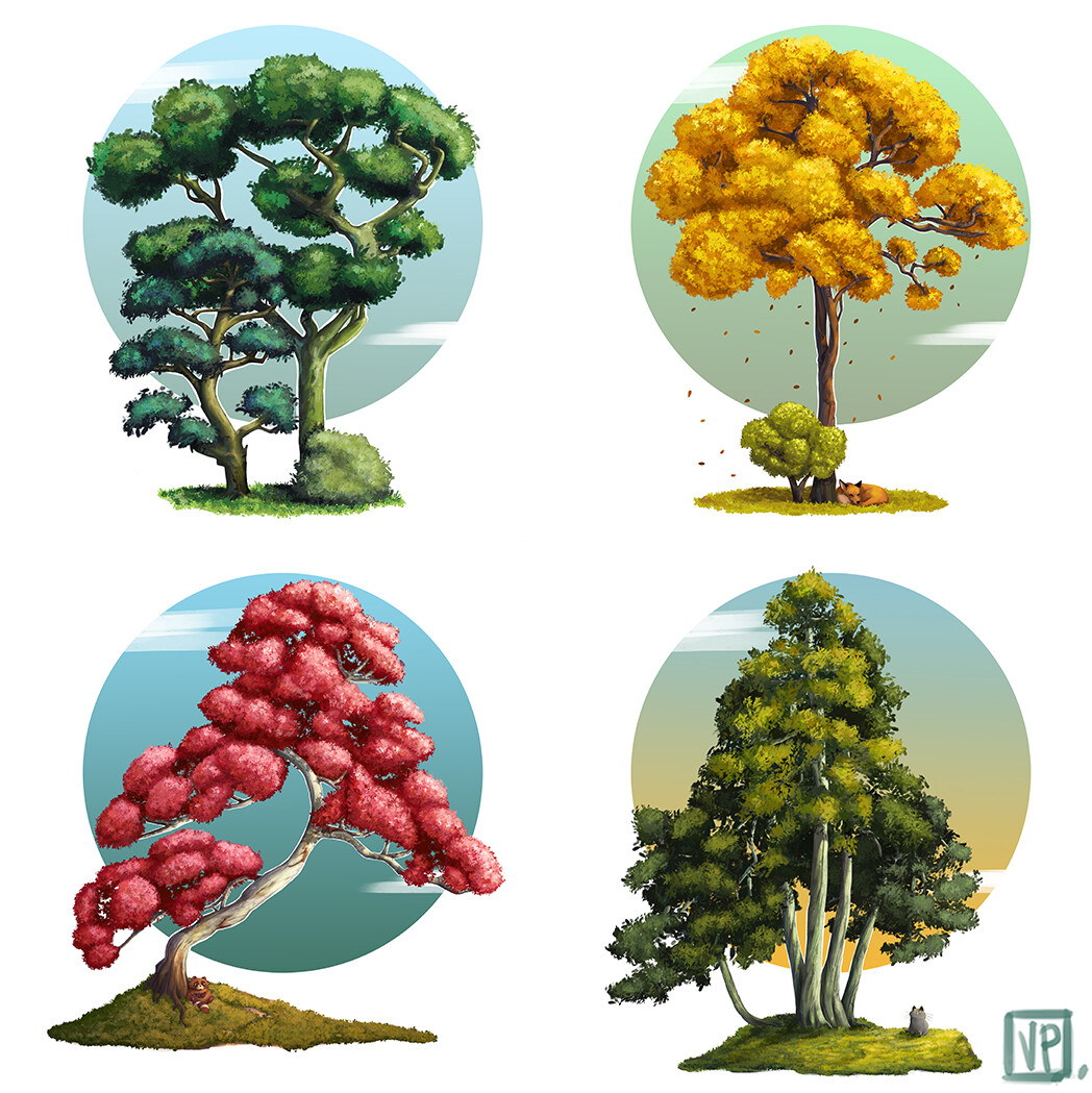 ArtStation - 🎨Practice - Trees🎨