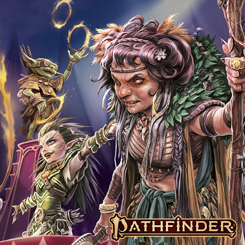 ArtStation - Pathfinder, "Show Must Go On" cover. issue 1 of "Extinction Curse" campaign.