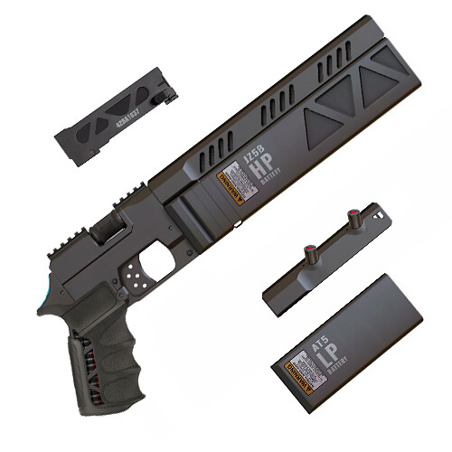 ArtStation - Railgun pistol