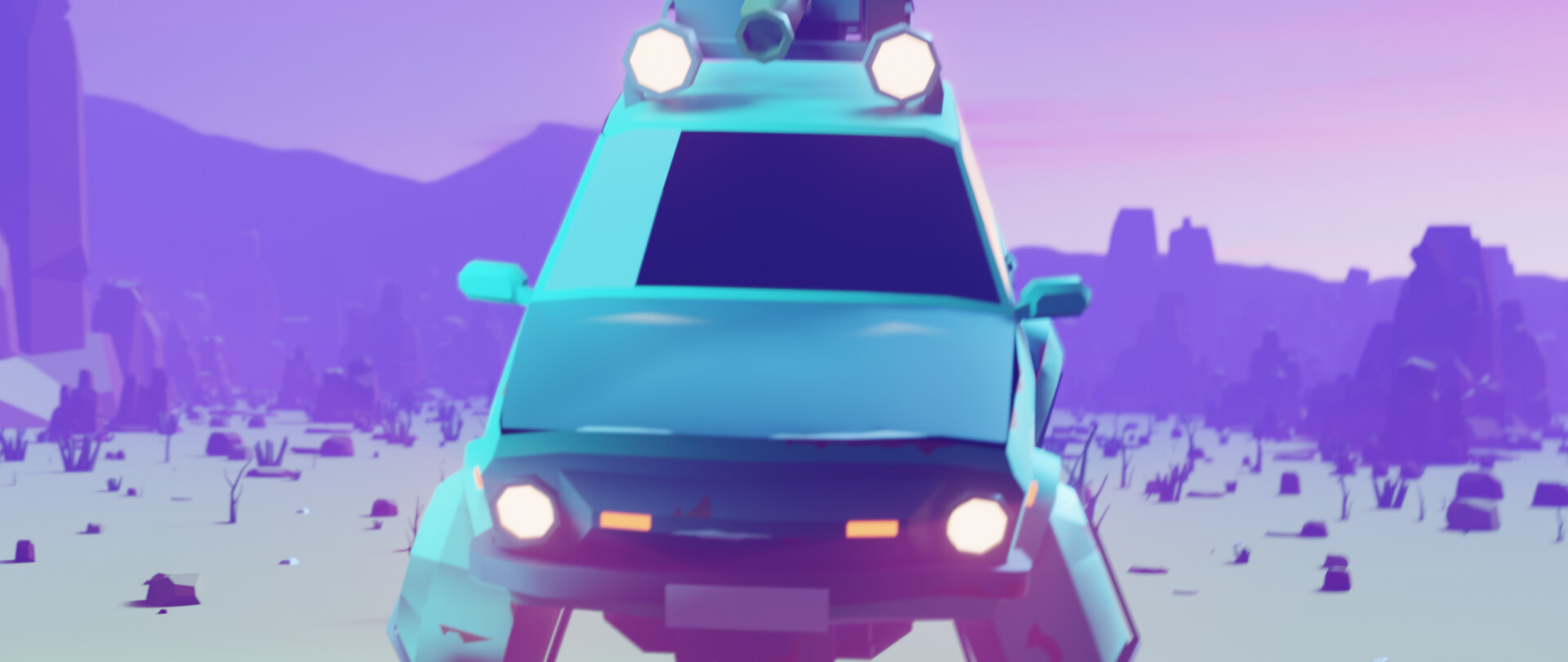 ArtStation - Retrowave-styled car animation