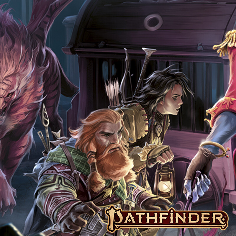 ArtStation - Pathfinder, "Legacy of the Lost God" cover. issue 2 of "Extinction Curse" campaign.