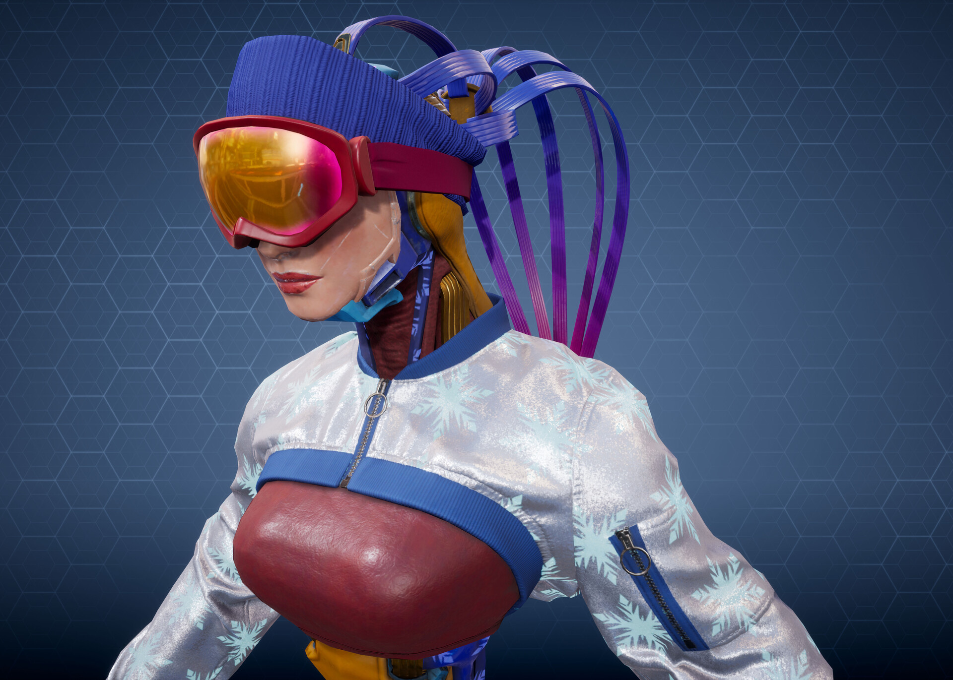 ArtStation - Robowoman. Biathlon skin.