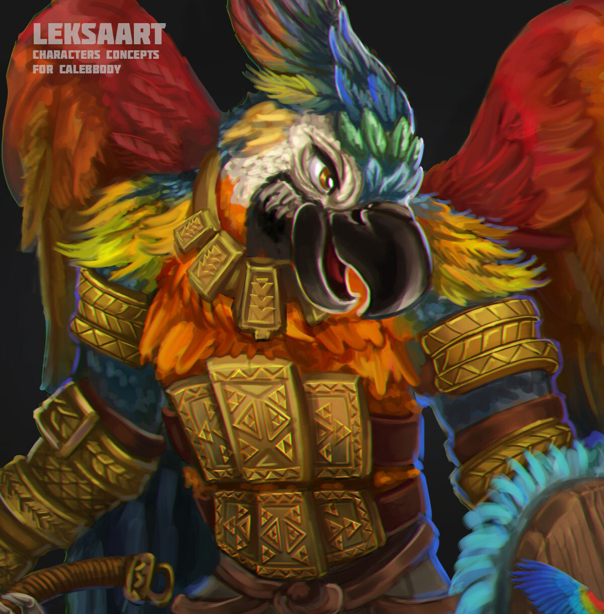 ArtStation - Parrot warrior