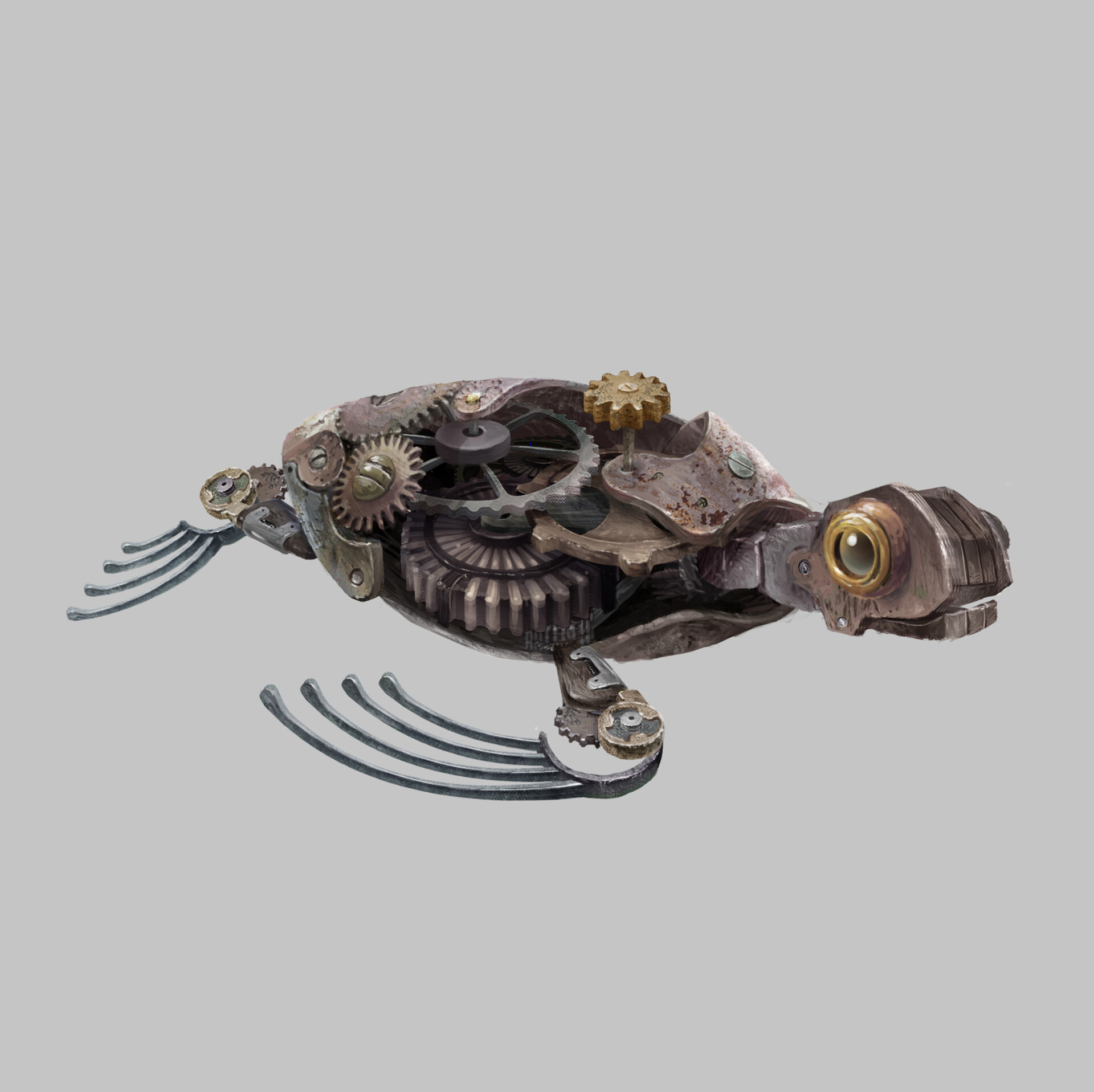 ArtStation - Steampunk sea turtle