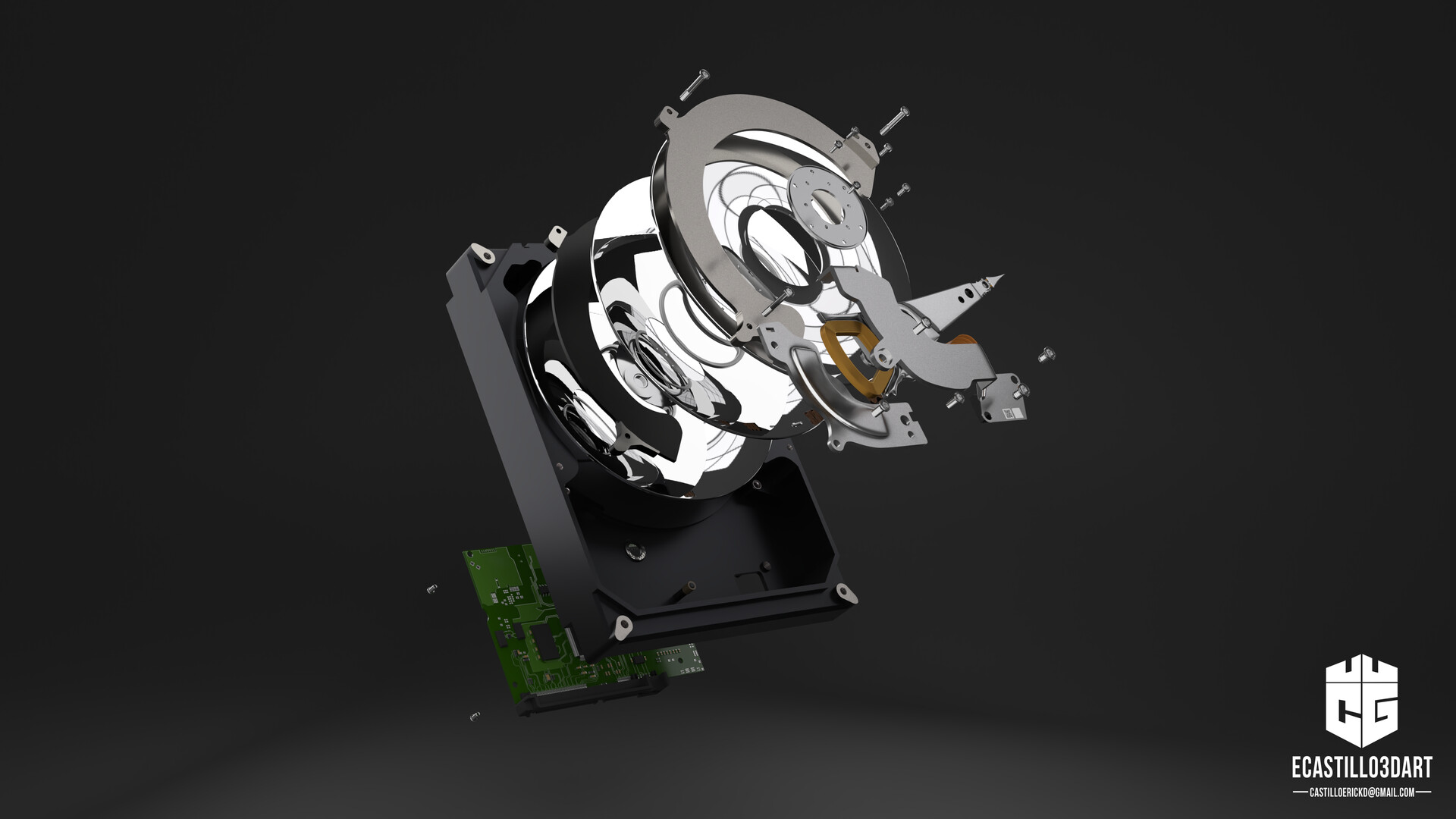 ArtStation - Hard Drive 3D Renders
