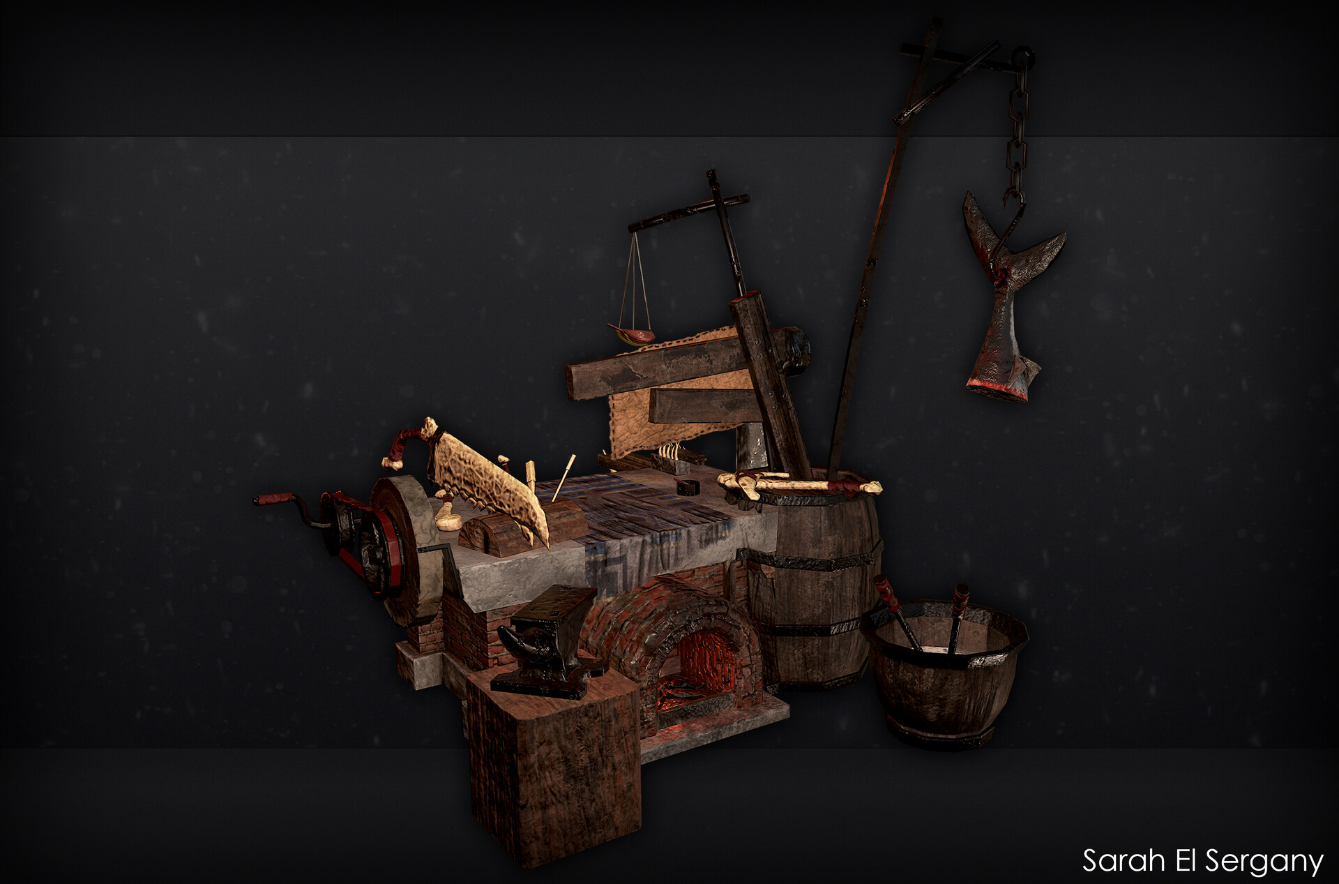 ArtStation - Post-apocalyptic Crafting Table