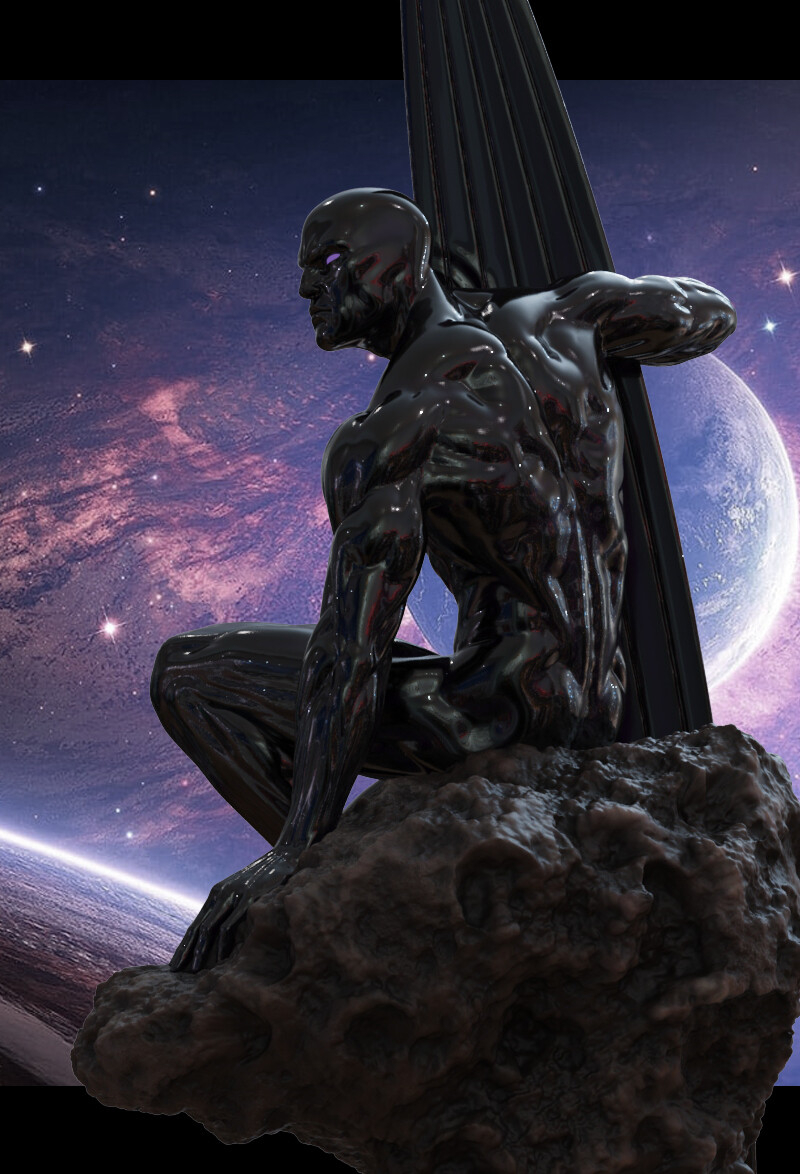 ArtStation - Siver surfer black edition 1/4 statue