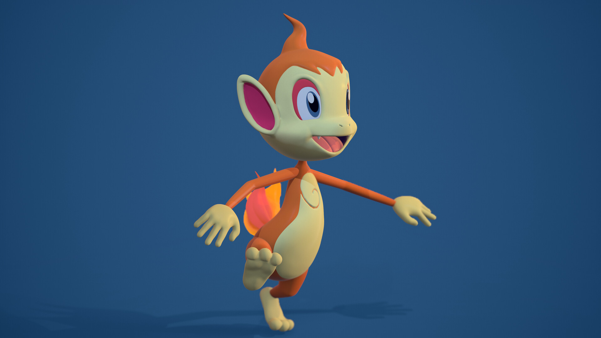 390 CHIMCHAR Pokémon Papercraft Name: Chimchar Type: Fire, 57% OFF