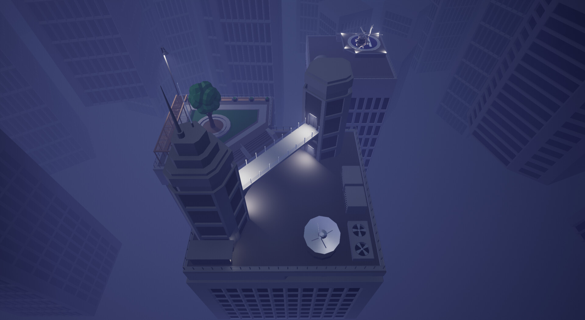 ArtStation - Stylised Lowpoly 3D Diorama - Skyscraper