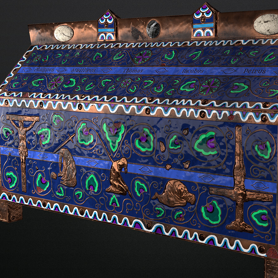 ArtStation - Enamelled cooper chest
