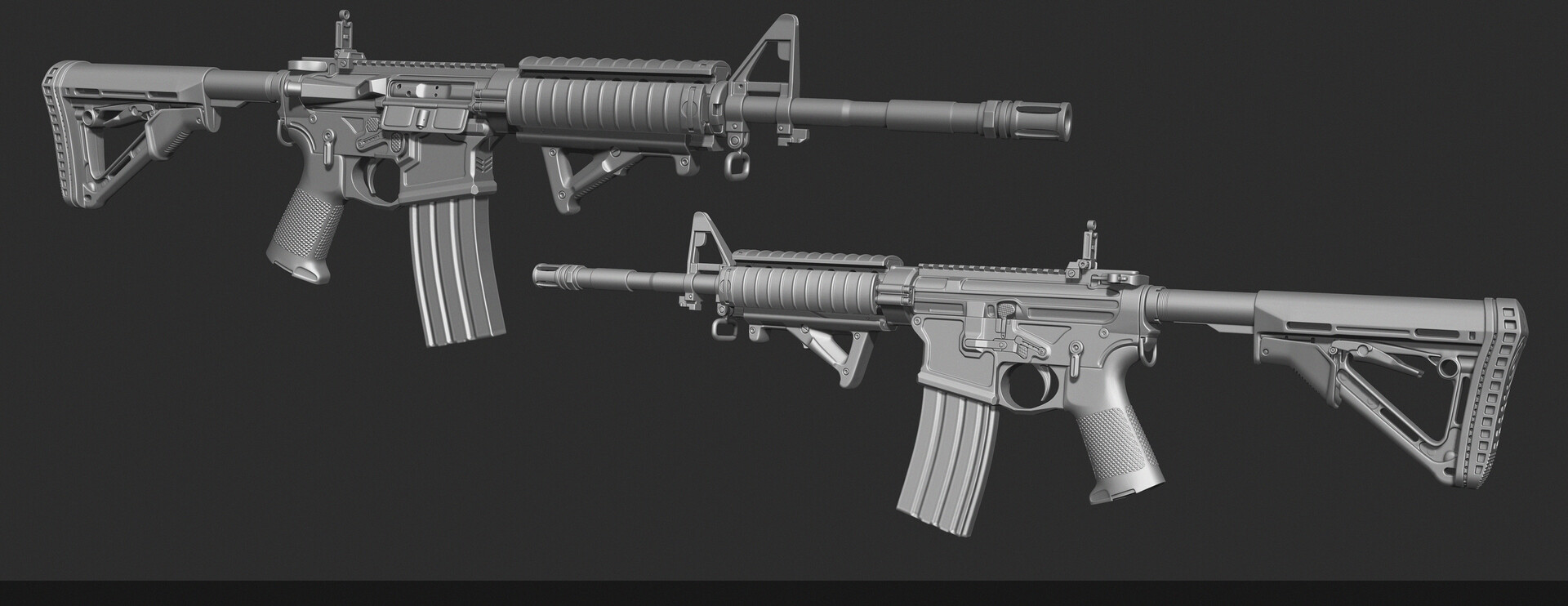 ArtStation - One of the m4 variations-hp model for Boombit