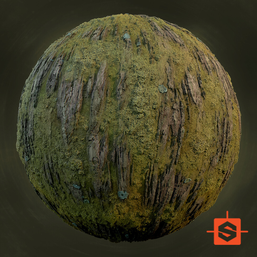 ArtStation - Mossy Tree Bark