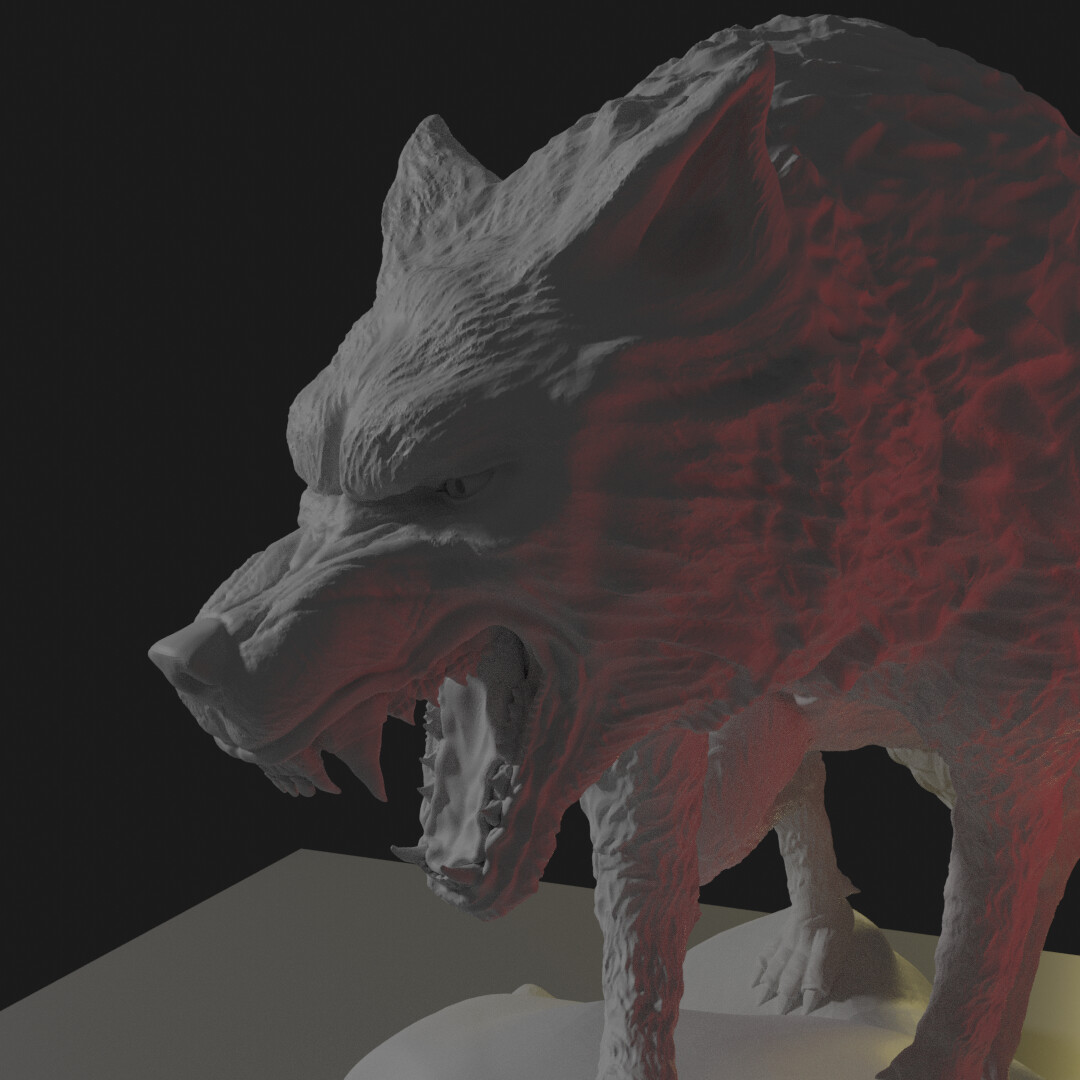 ArtStation - Wolf Statue