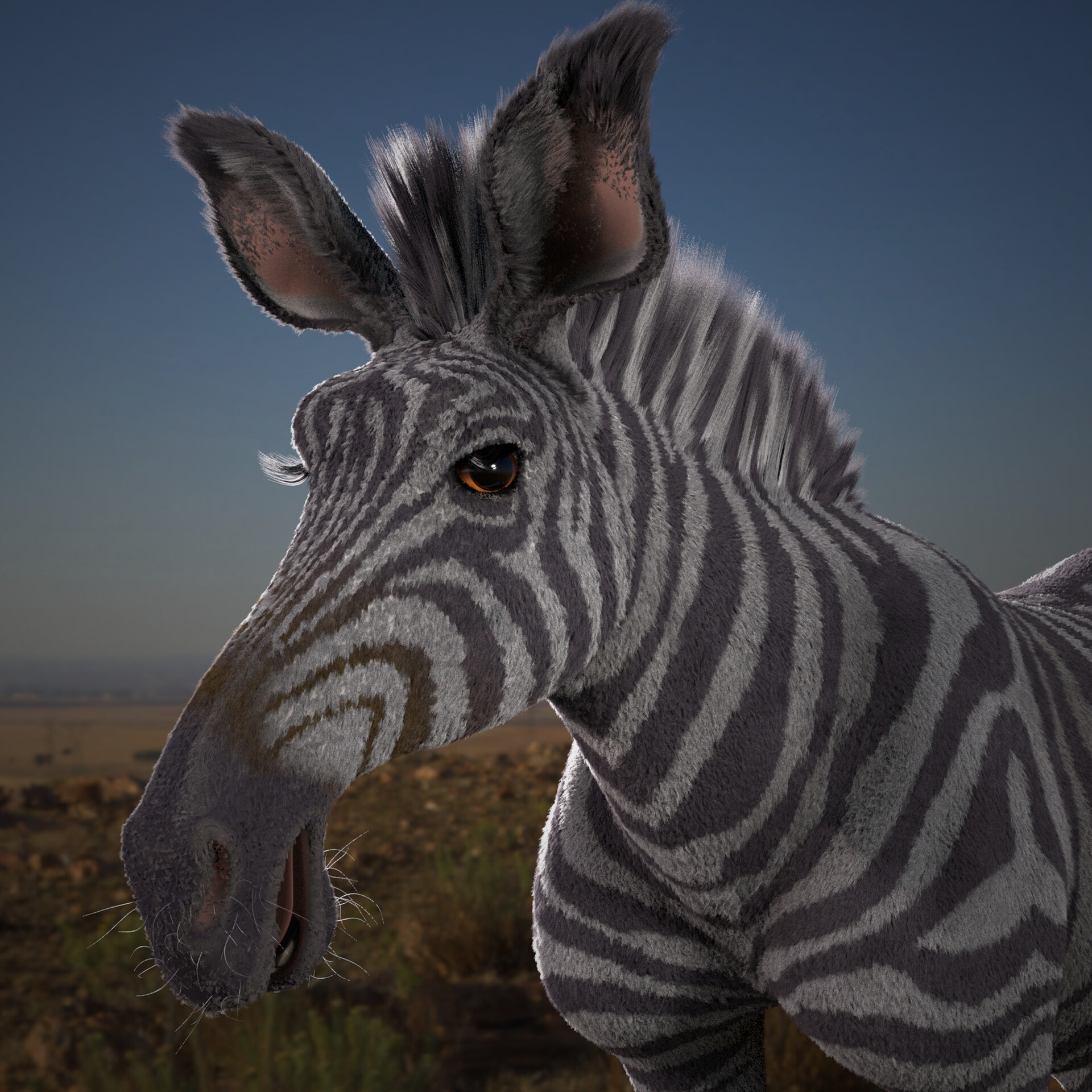 ArtStation - Zebra Model [Simulation + Walk Cycle]