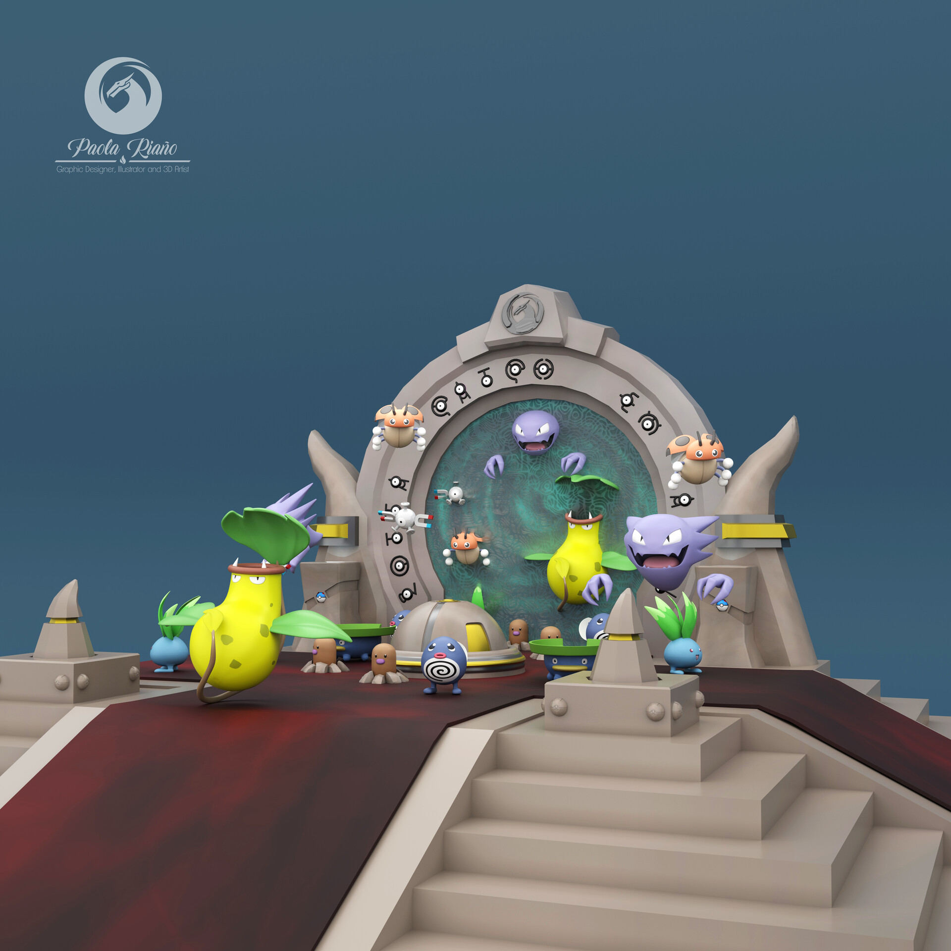 ArtStation - Interdimencional Portal - Pokemon FanArt