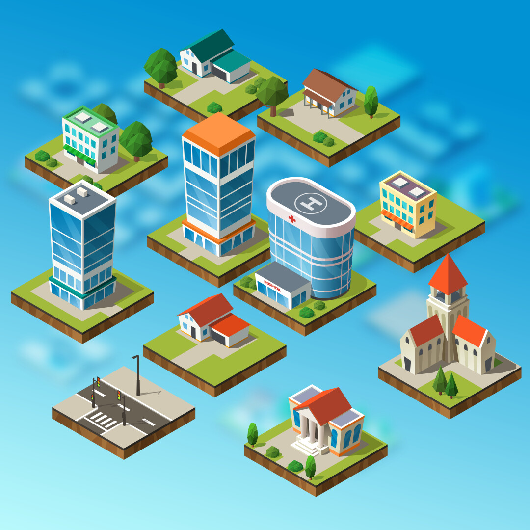 ArtStation - Isometric buildings