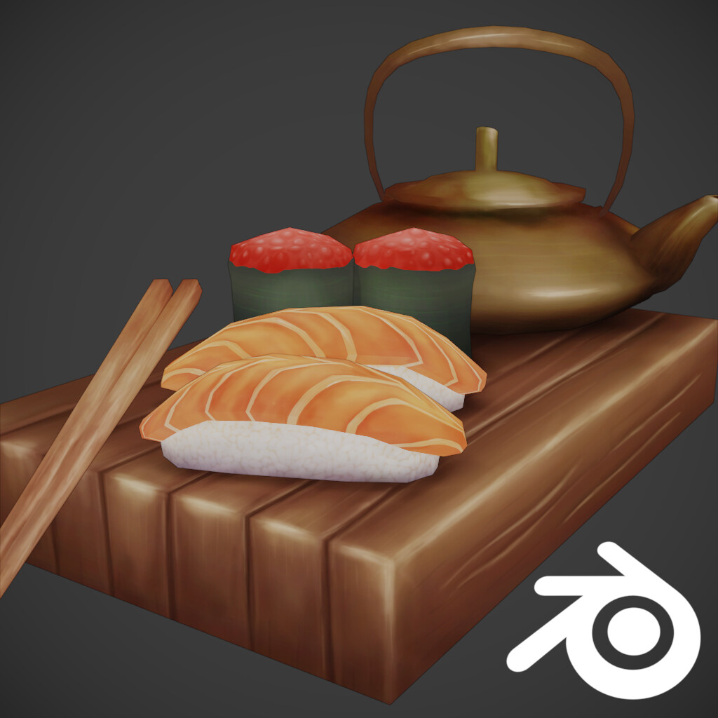 ArtStation - Sushi [Hand painted]
