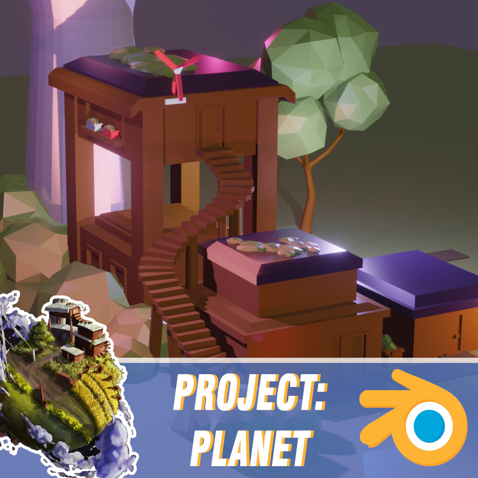 ArtStation - Project: Planet || Low Poly 3D, Julia Grzona