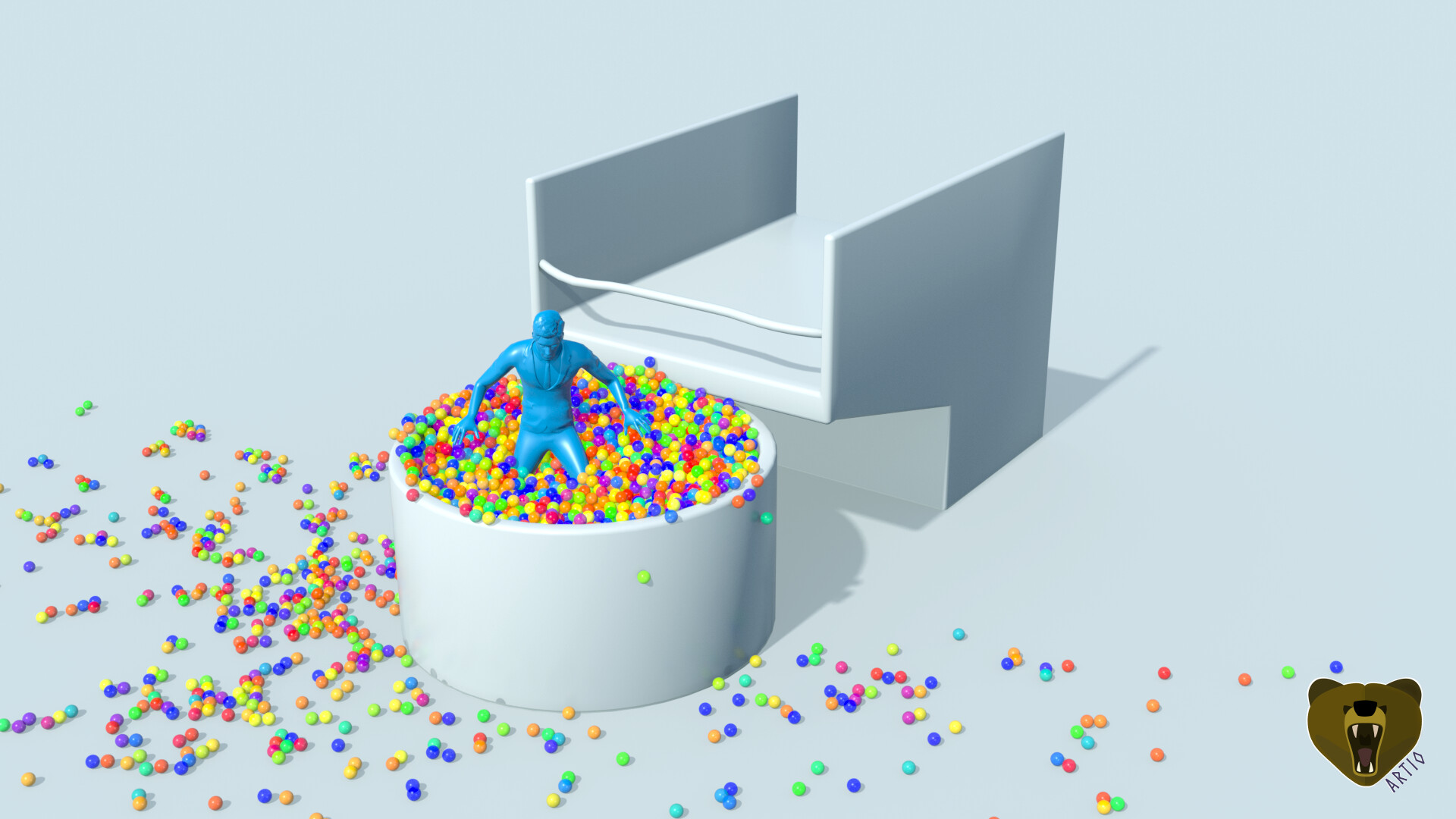 ArtStation - ball pool - Vellum grains Houdini