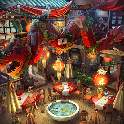 ArtStation - Chinese Restaurant Background