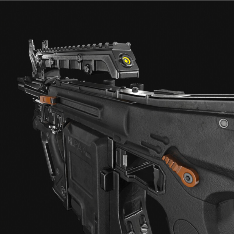 ArtStation - Lotus Rifle Textured