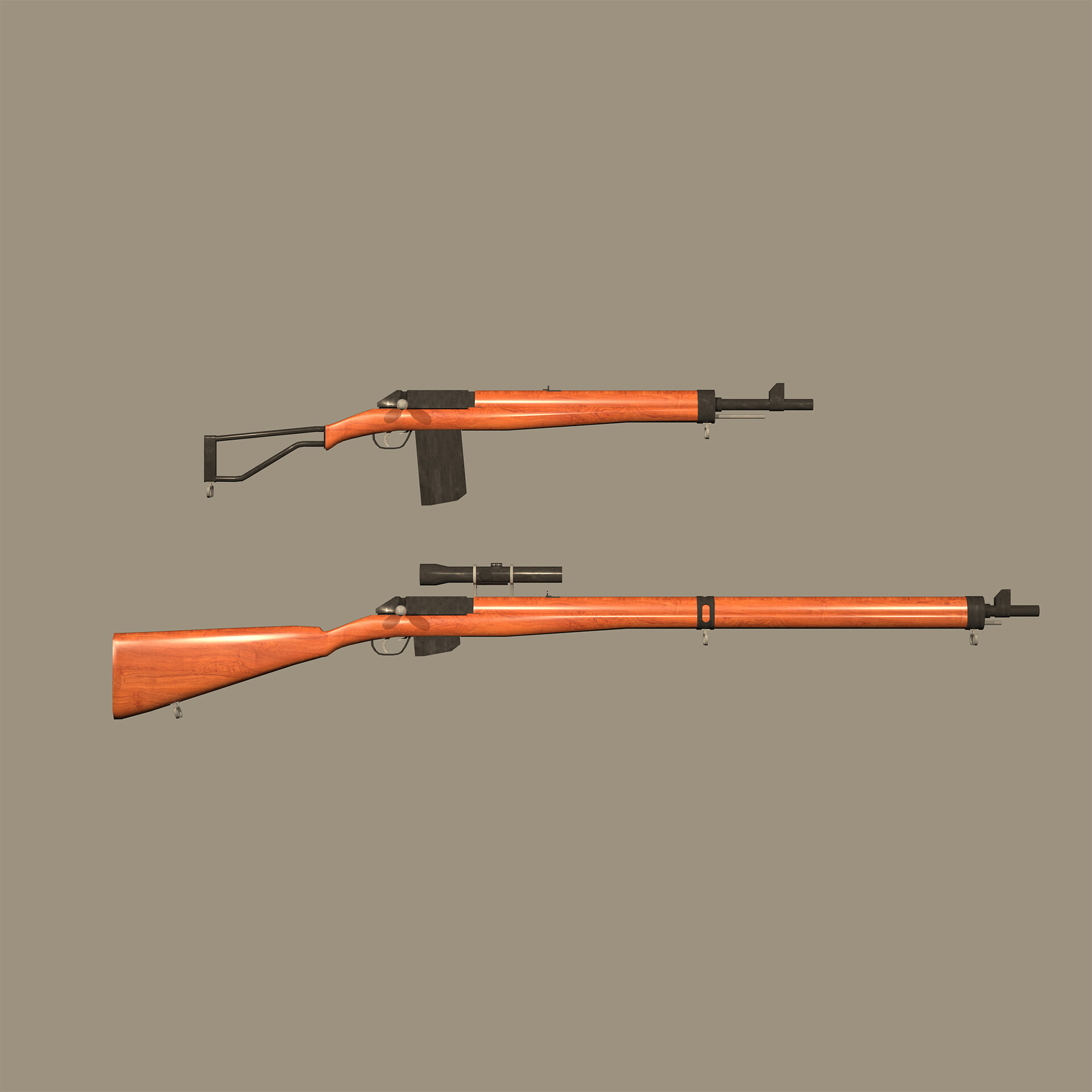 ArtStation - Everitt Model 1921 Bolt Action Infantry Rifle & Bolt ...