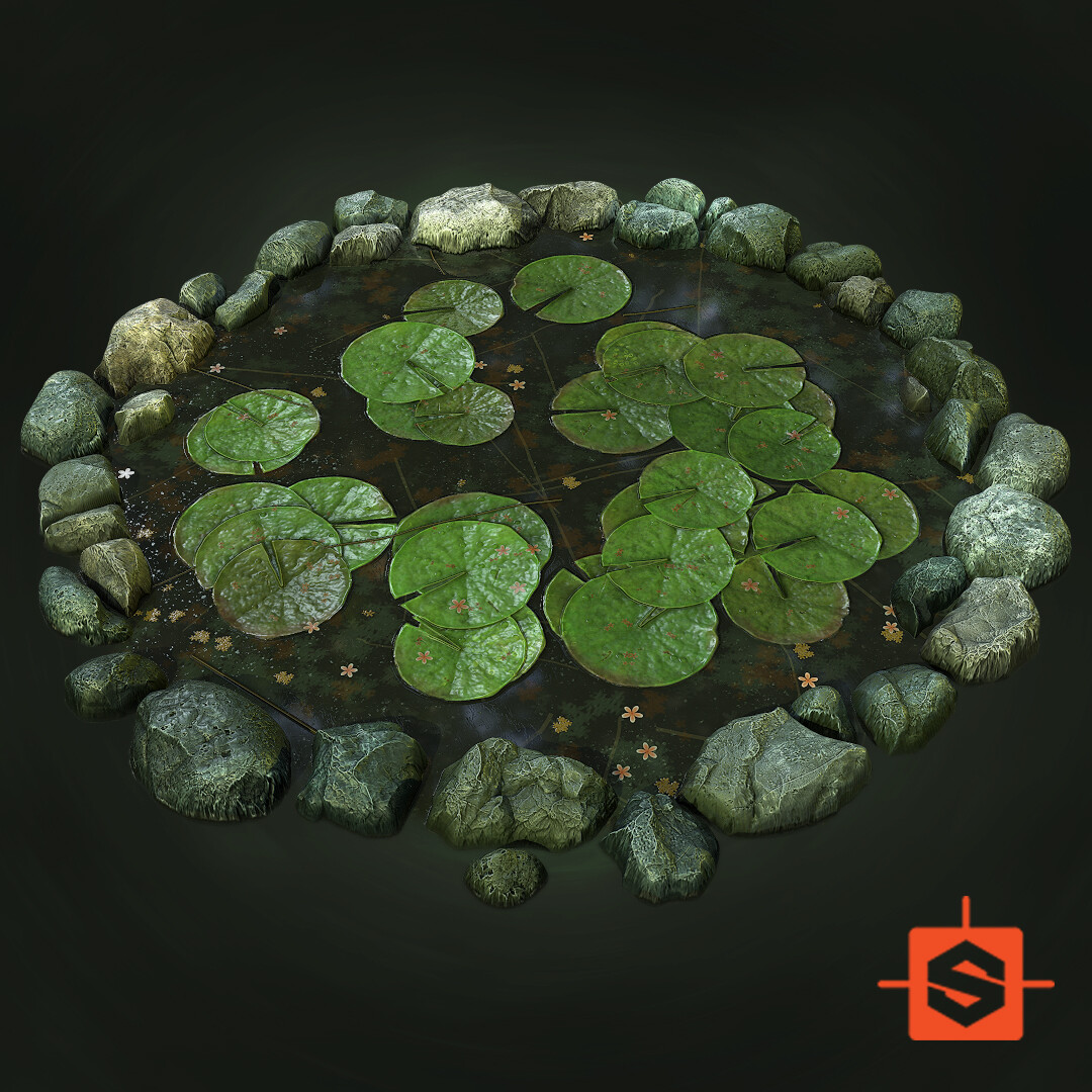 ArtStation - Water Lilies Pond