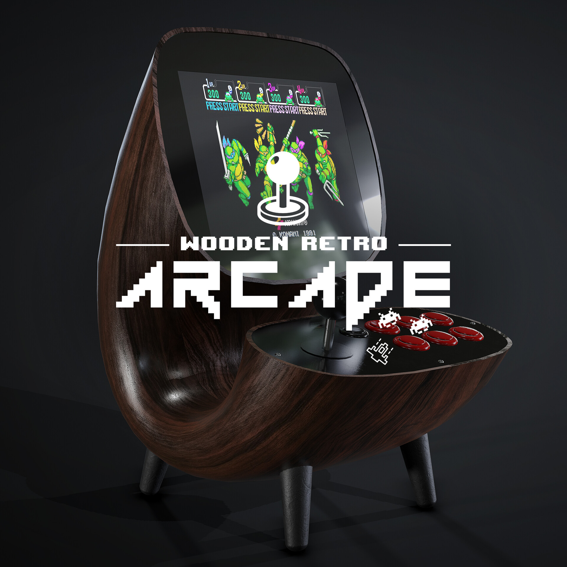 ArtStation - Wooden Retro Arcade