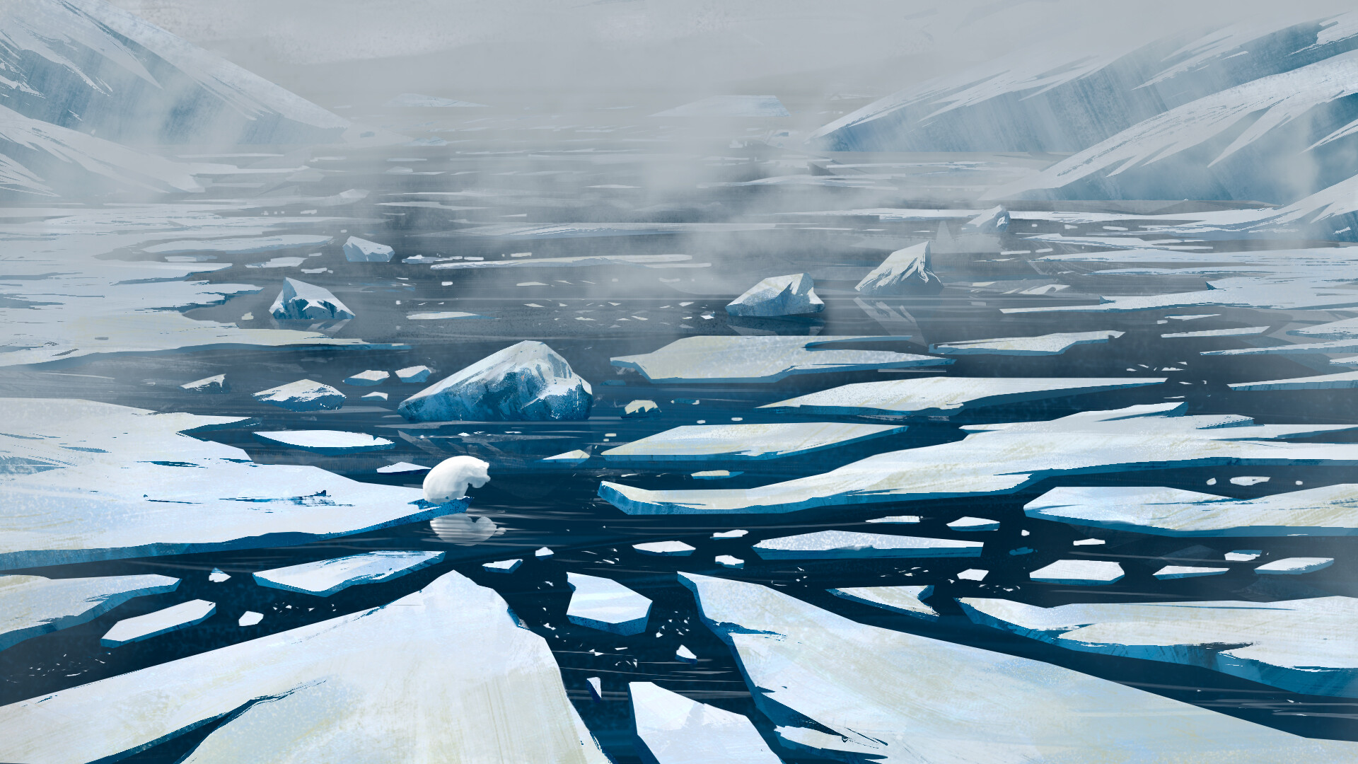 ArtStation - Winter tale color script & backgrounds